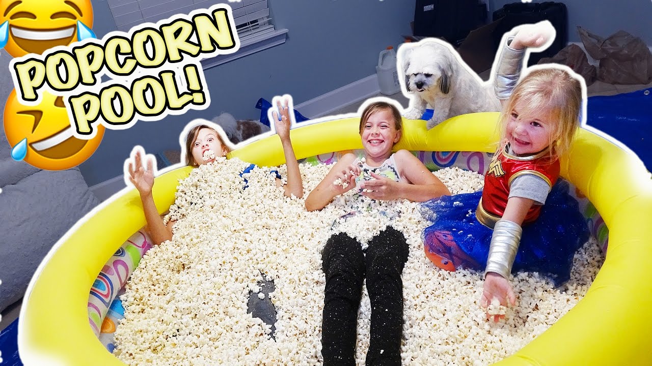 🍿 POPCORN POOL PARTY TRICK JUMPS!!🍿 SMELLYBELLY TV - YouTube