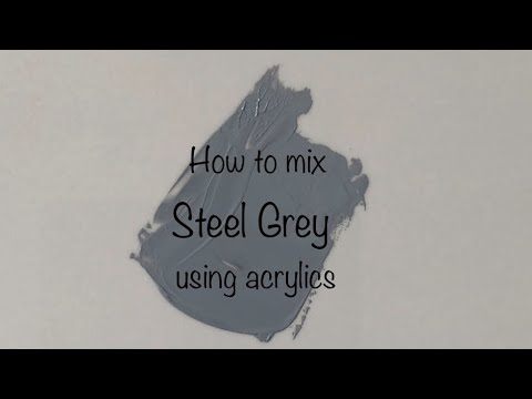 How To Make Steel Grey| Acrylics | Color Mixing #187 - YouTube