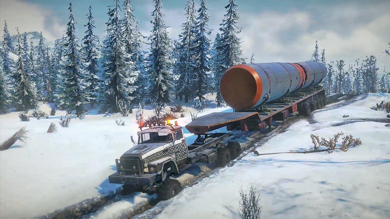 Fuel Tank Dilevery In Factory SnowRunner Gameplay [4K Gameplay] - YouTube