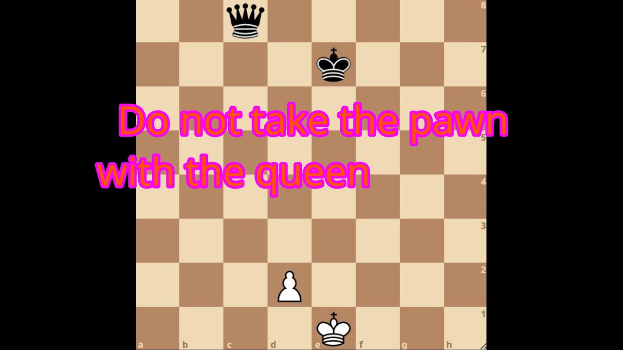 Queen vs pawn on 7th rank part 1 - YouTube