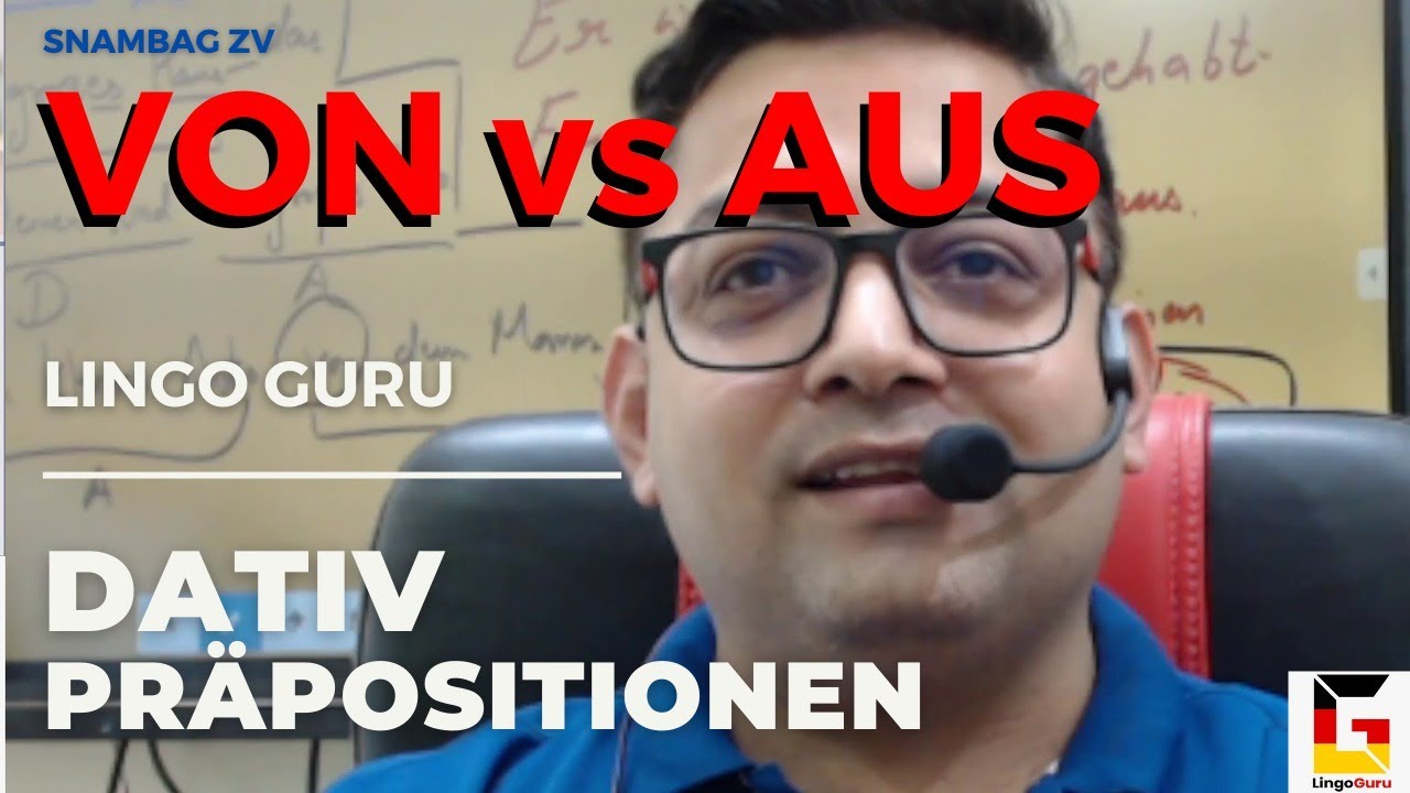 Dativ Prepositions in German | Aus and Von | Use of Aus and Von | By ...