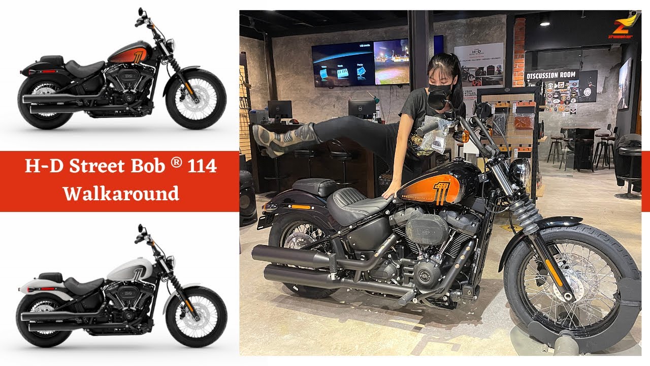 Harley-Davidson Street Bob ® 114 Walkaround & Sound - YouTube