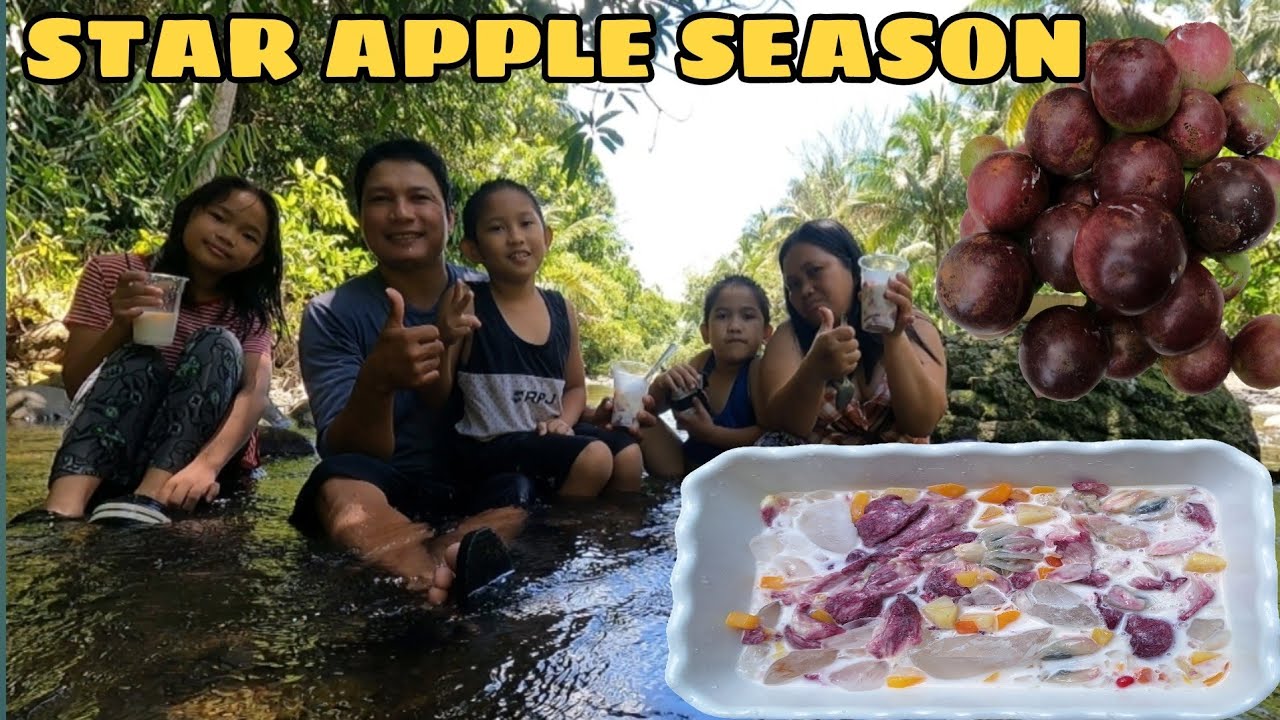 DUMAYO NG TANGHALIAN SA ILOG AT GUMAWA NG FRUIT STAR APPLE SALAD YANUNG ...