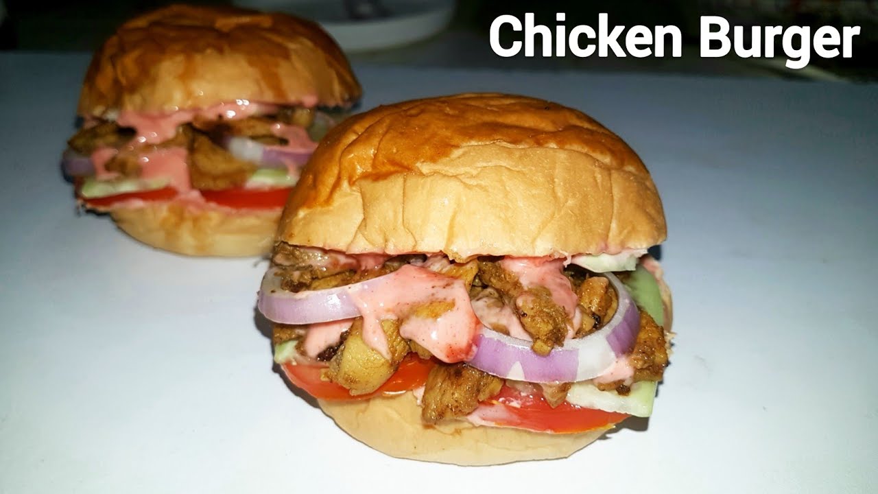 Spicy Crispy Yummy Chicken Burger Recipe | Easy Homemade Chicken Burger ...