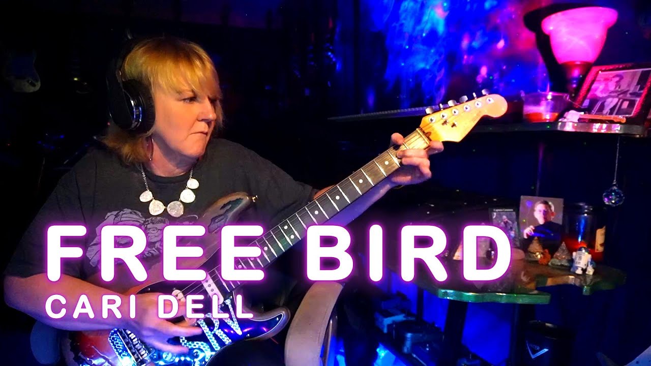 Free Bird- Cari Dell- Female Cover /Female Guitar Cover #freebird # ...