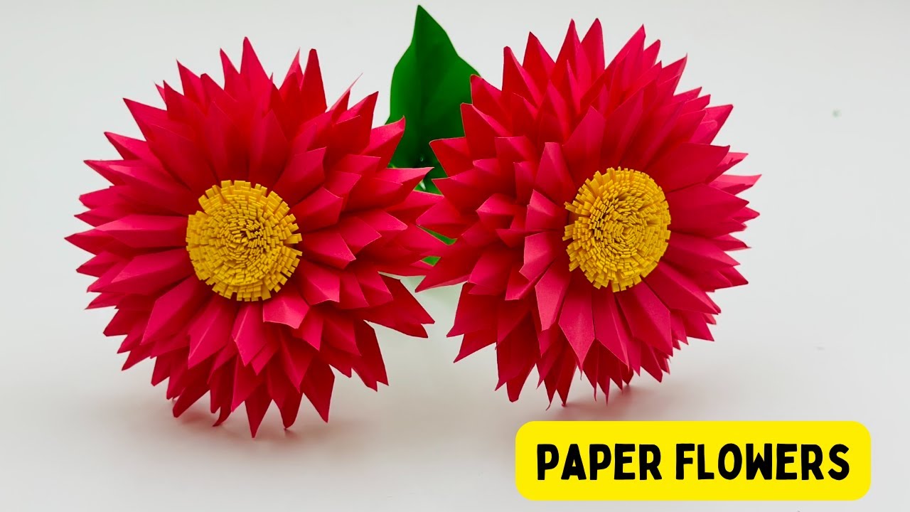 Beautiful Paper Flowers | School Craft Ideas | Paper Flower Making ...