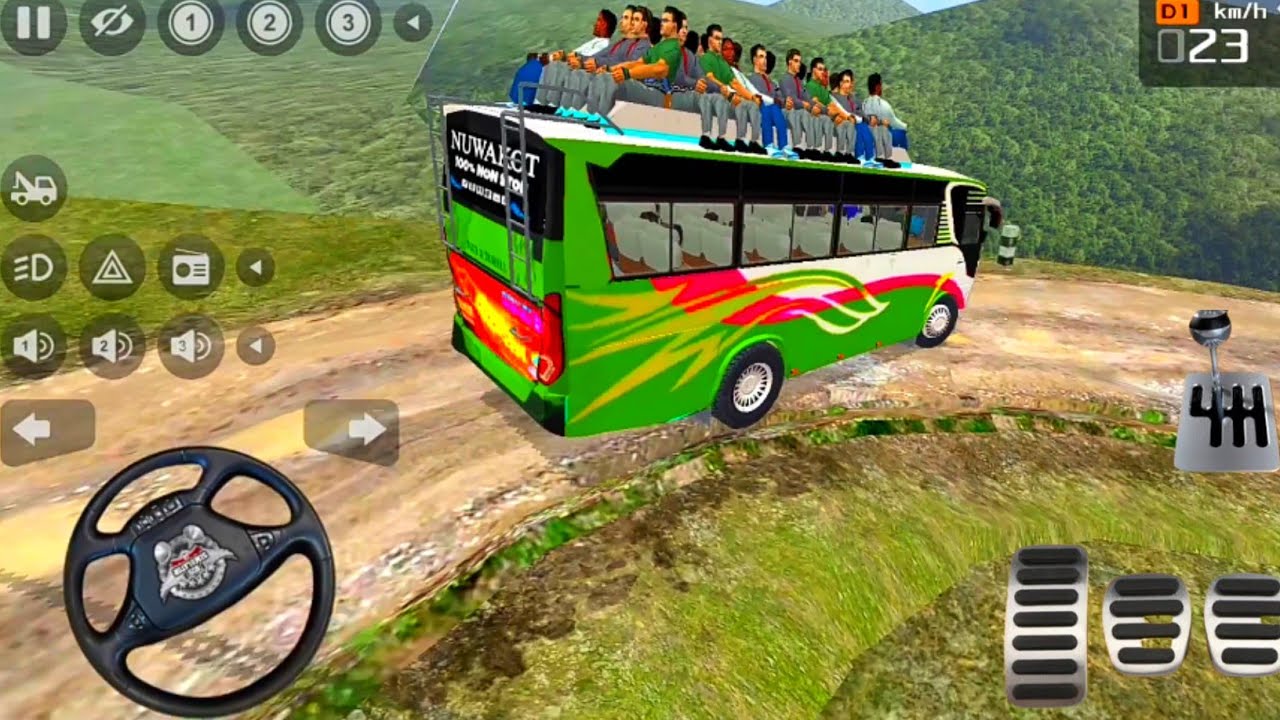 Heavy Passengers Bus Dangerous Hills Velly Driving l - YouTube