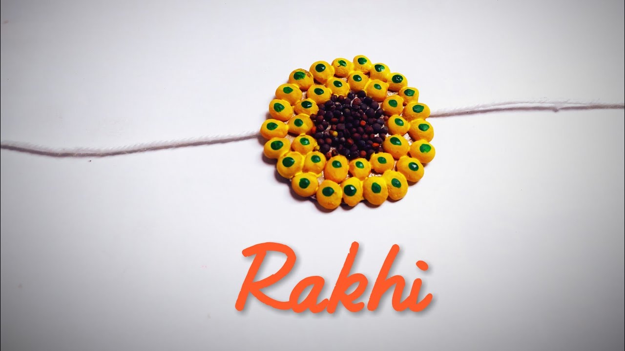 How to make rakhi at home//home made rakhi//rakhi making for ...