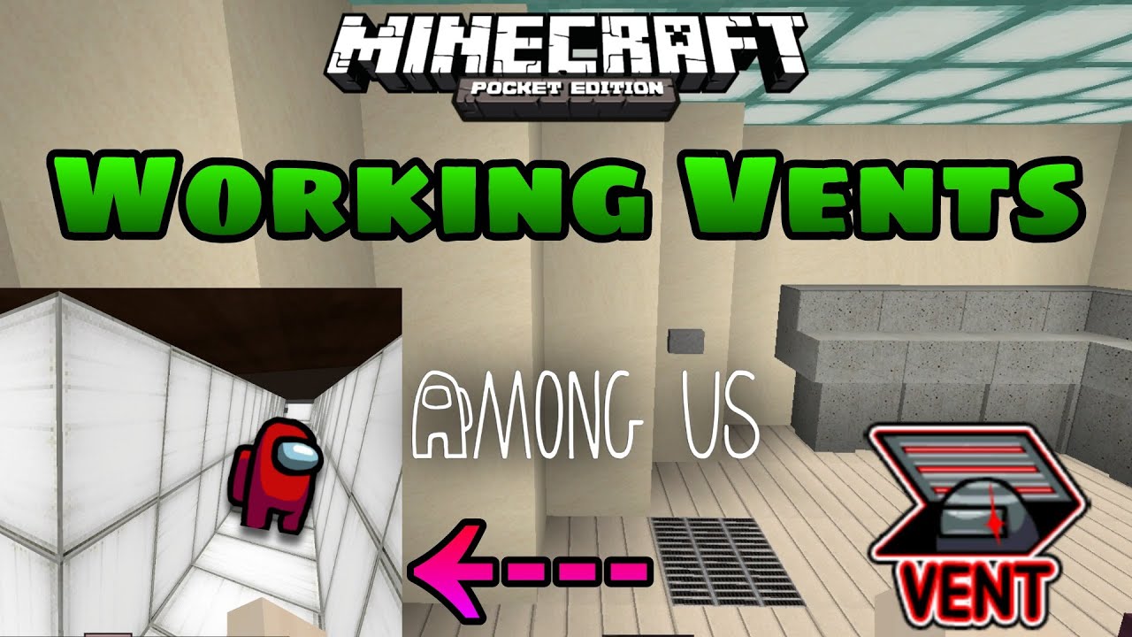 How to make Among Us Vents in Minecraft PE - YouTube