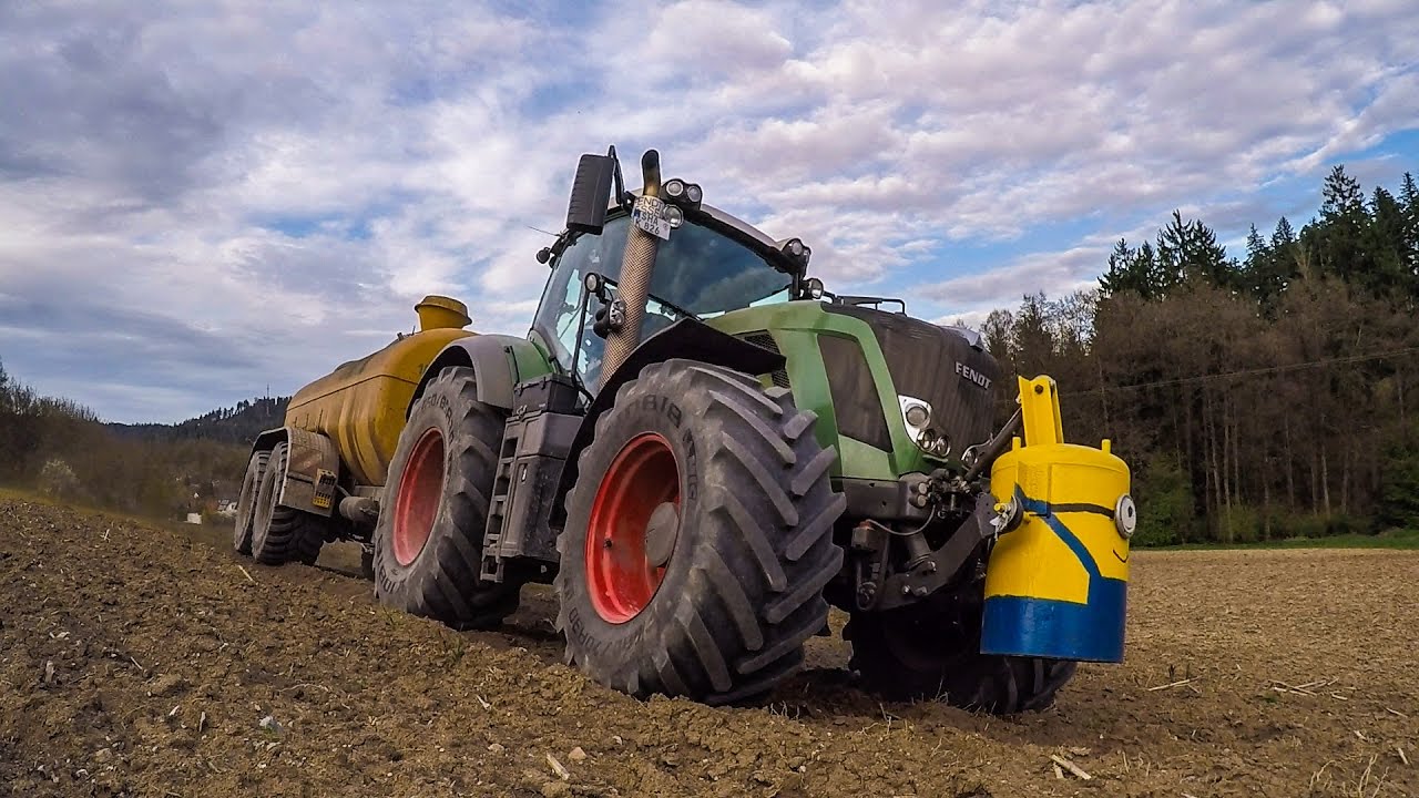 Gülle fahren + Eggen 2017 Fendt 826 Vario und Fendt 817 Vario - YouTube