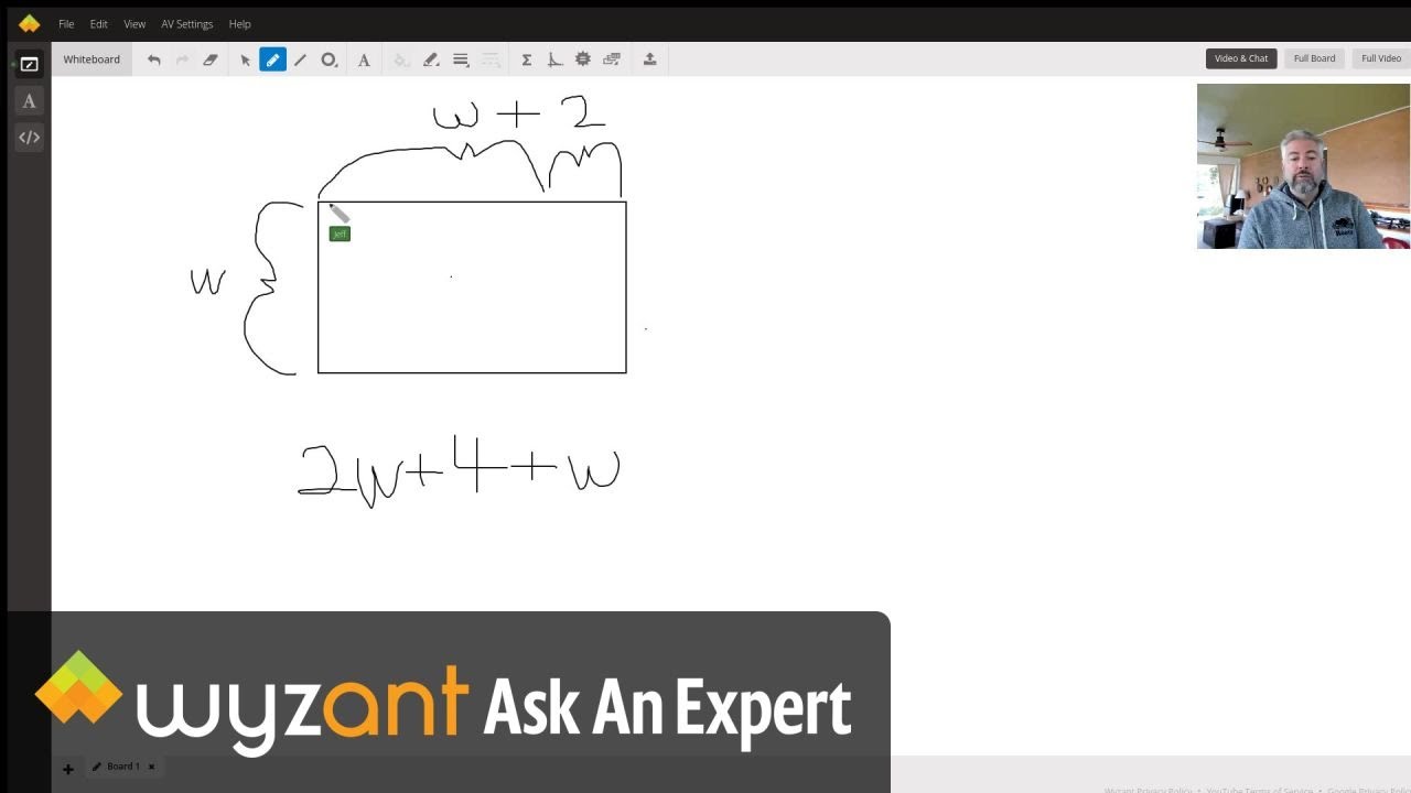 Find an unknown side length of a rectangle using visual modeling and ...