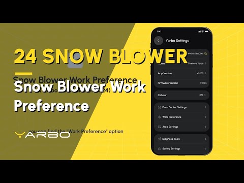 Step-by-Step Guide: Snow Blower Work Preference (Yarbo Snow Blower 2024 ...