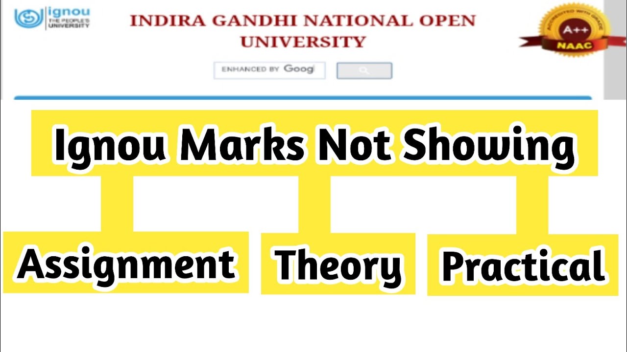 Ignou Marks Not Showing Assignment Practical Theory | Mister Ignou # ...