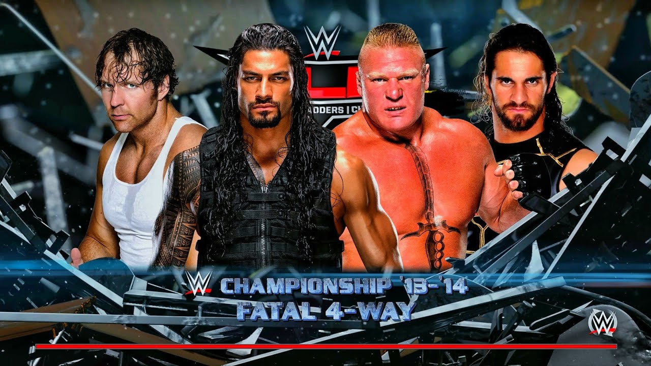 Roman Reigns Vs Brock Lesnar Vs Seth Rollins Vs Dean Ambrose - Fatal 4 ...