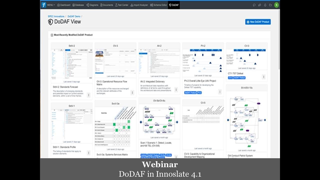 DODAF in Innoslate 4 1 - YouTube