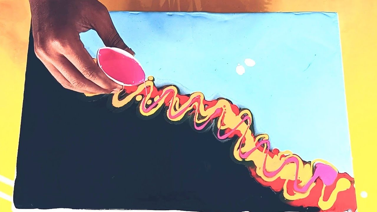 Acrylic painting| Acrylic Flow art| Relaxing artwork| Acrylic pouring ...