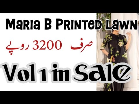 M Basics Printed Lawn by Maria B | Vol 1 in sale pc 3200 - YouTube