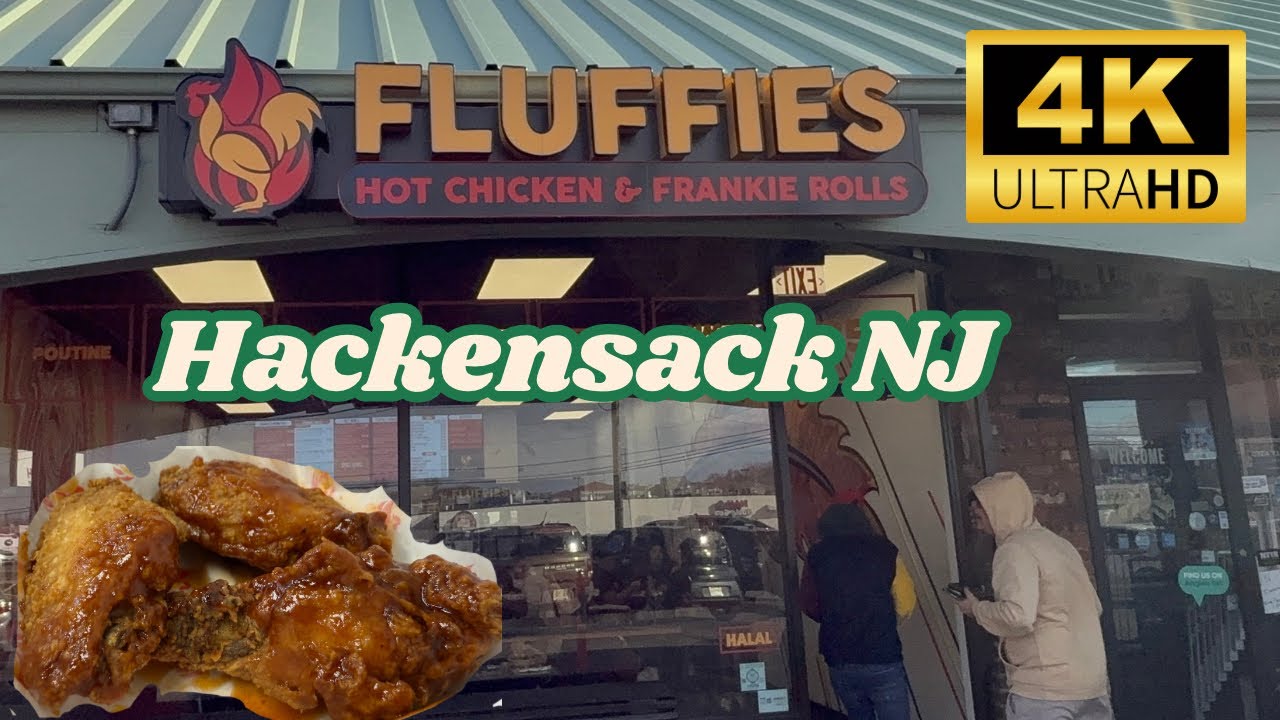 (4K) Visiting Fluffies Hot Chicken & Frankie Rolls! Hackensack NJ! # ...