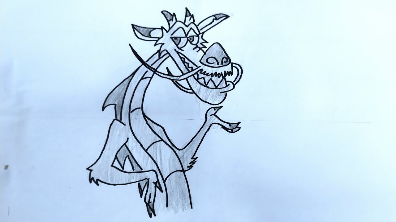 How To Draw MUSHU the DRAGON | Mulan Skecth Tutorial - YouTube