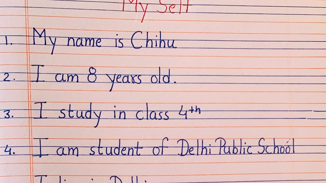 5 lines about my self | Short note about my self | Few lines about my ...