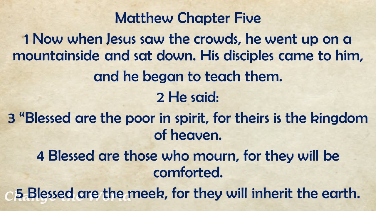 Day 276 October 3 - Book of Matthew 5 - 6 | English Audio Bible - Bible ...
