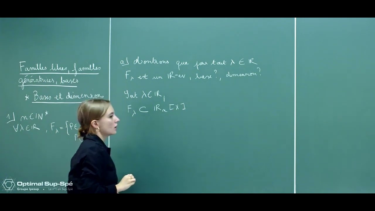 Bases et dimensions - Exercice corrigé Maths Sup - YouTube