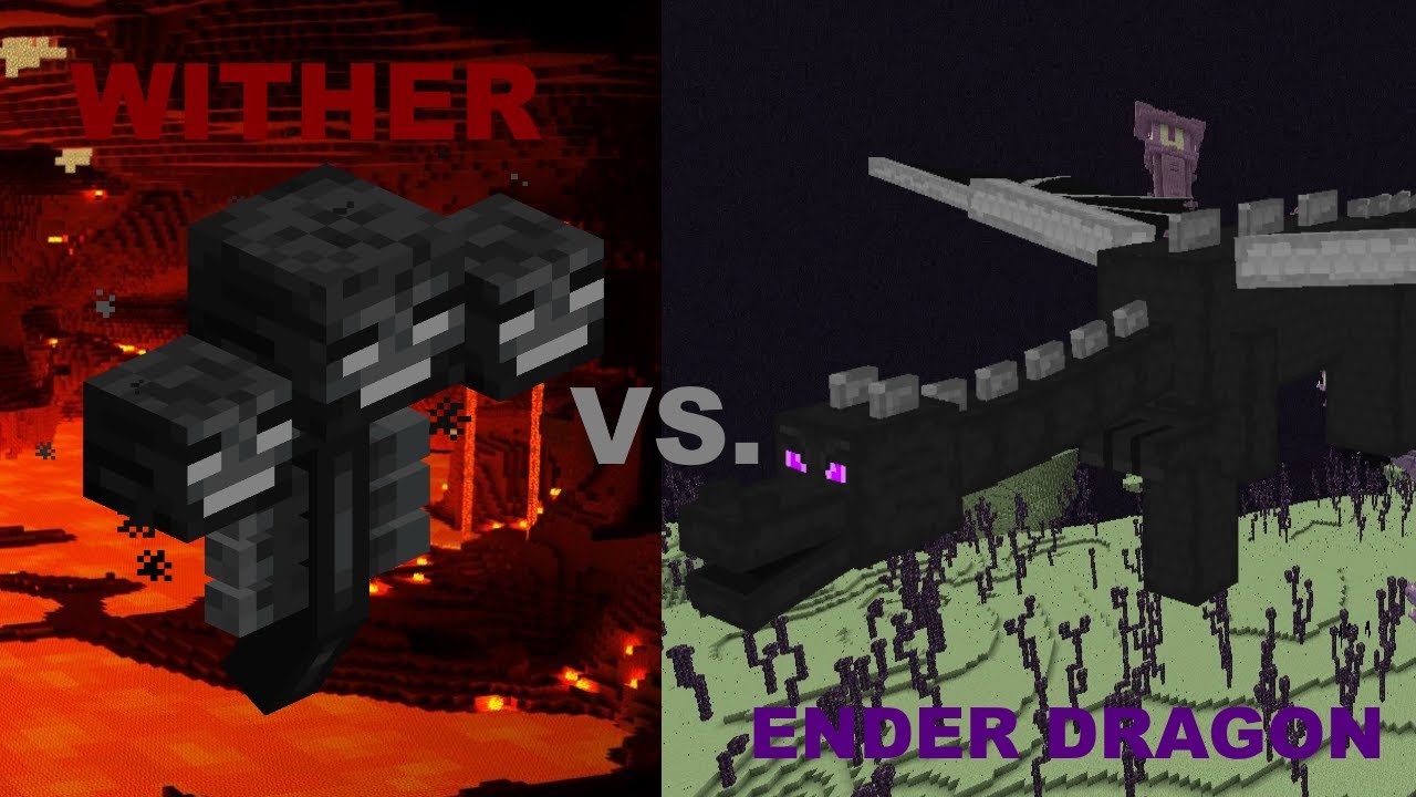 i made the wither fight the ender dragon in minecraft - YouTube