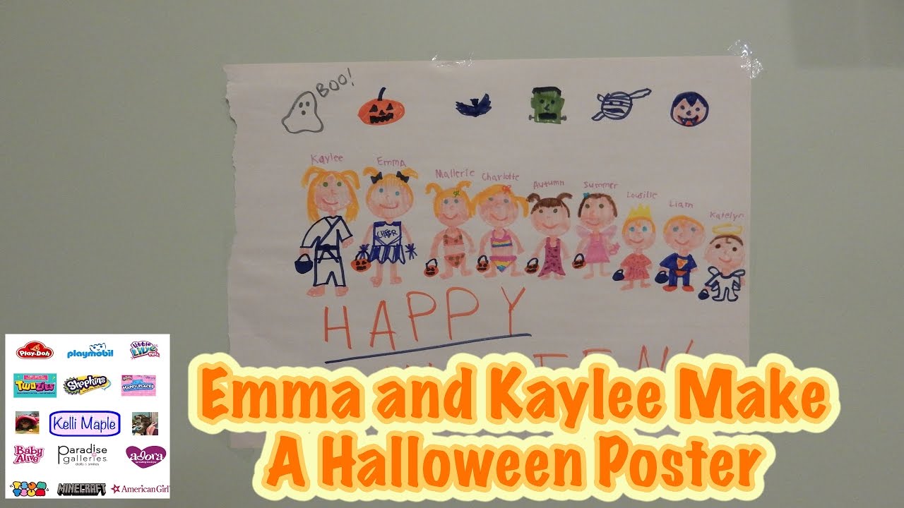 Emma and Kaylee Make A Halloween Poster - YouTube