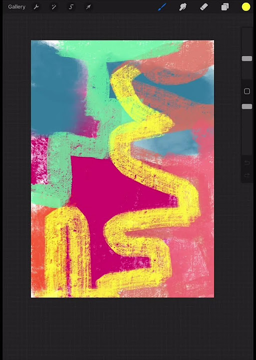 Easy Abstract Art Wall Art Using The Procreate App| Satisfying Digital ...