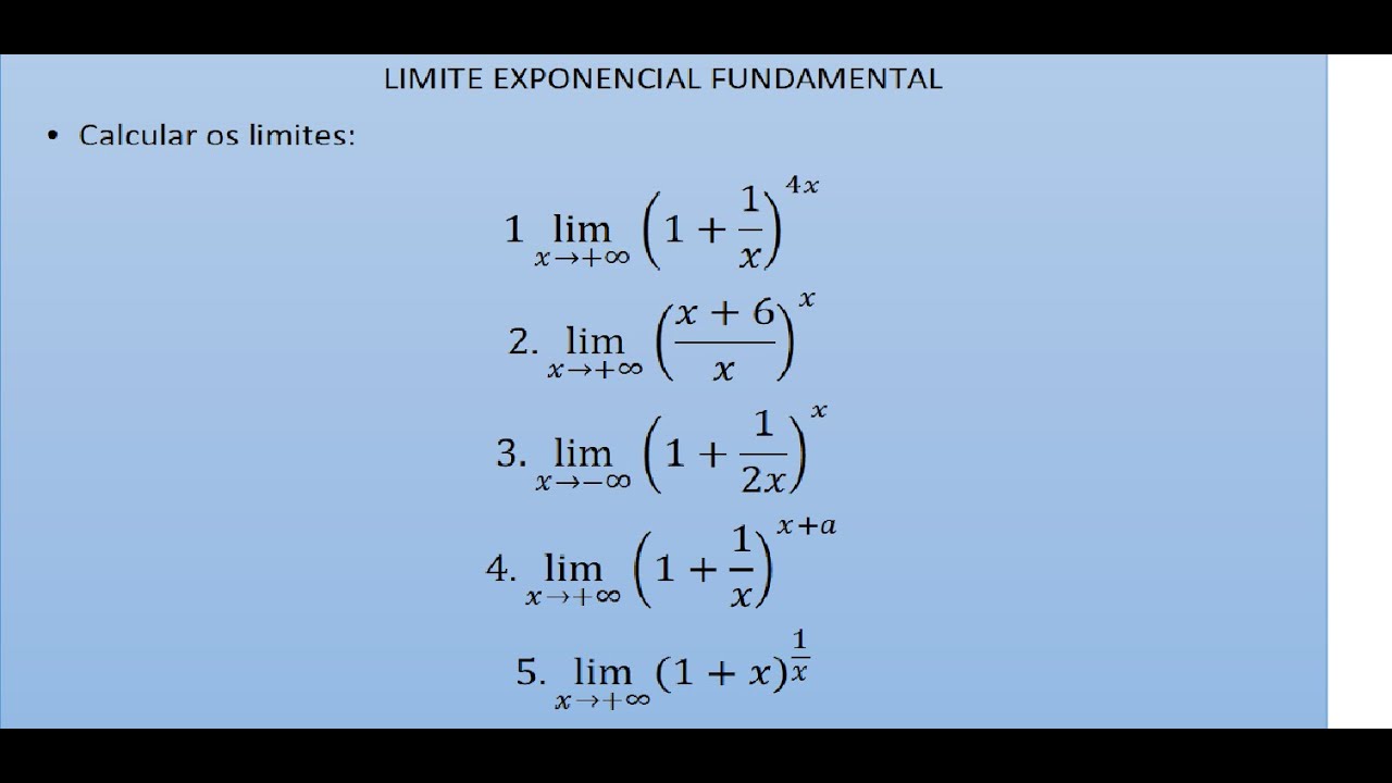LIMITE EXPONENCIAL FUNDAMENTAL - YouTube