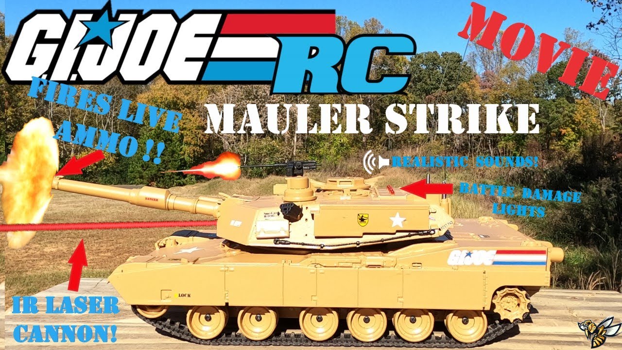 MOVIE- G.I. Joe "Mauler Strike" RC Tank fires LIVE AMMO and has LASERS ...