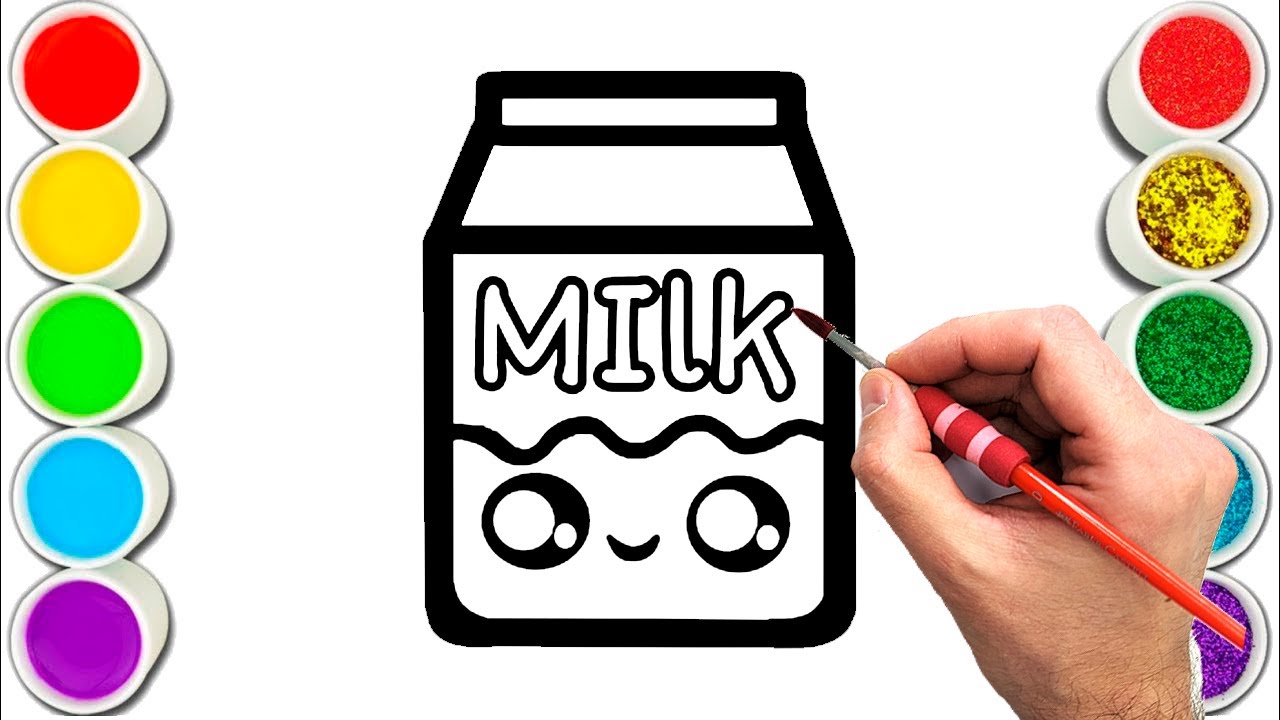 Milk pack 🥛 Drawing Drawing, Painting & Coloring For Kids and Toddlers ...