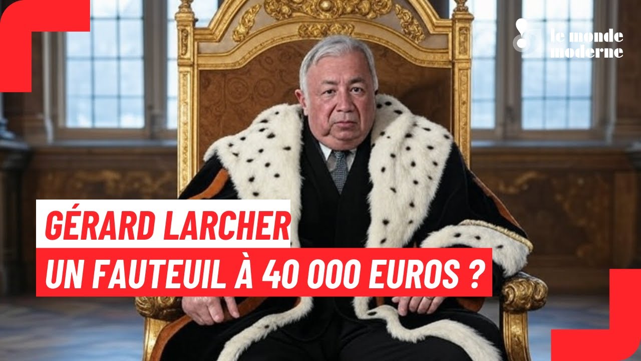 Sacré Gérard Larcher, le fauteuil à 40 000 euros, ce n'est pas sa faute ...