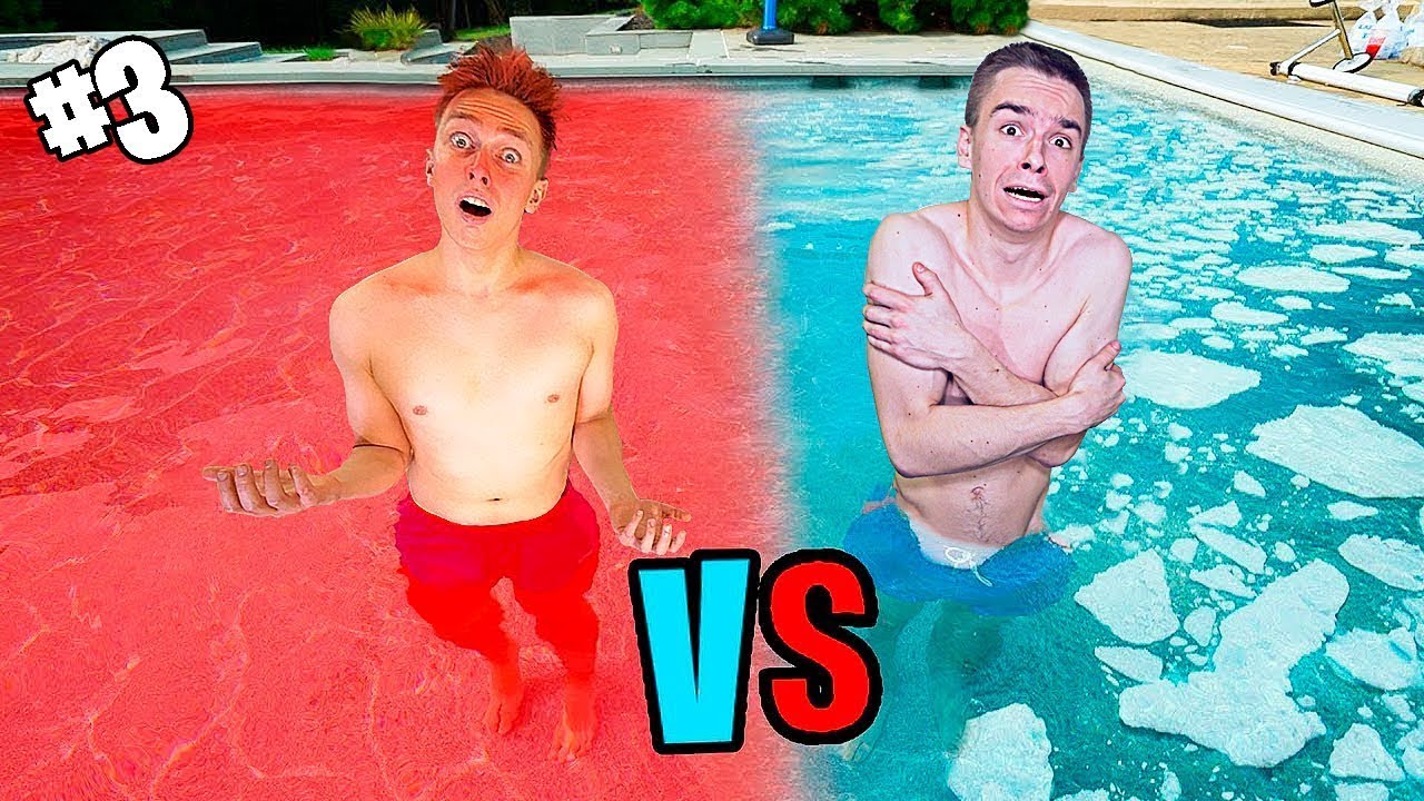 HOT vs COLD Pool Challenge **part 3** - YouTube