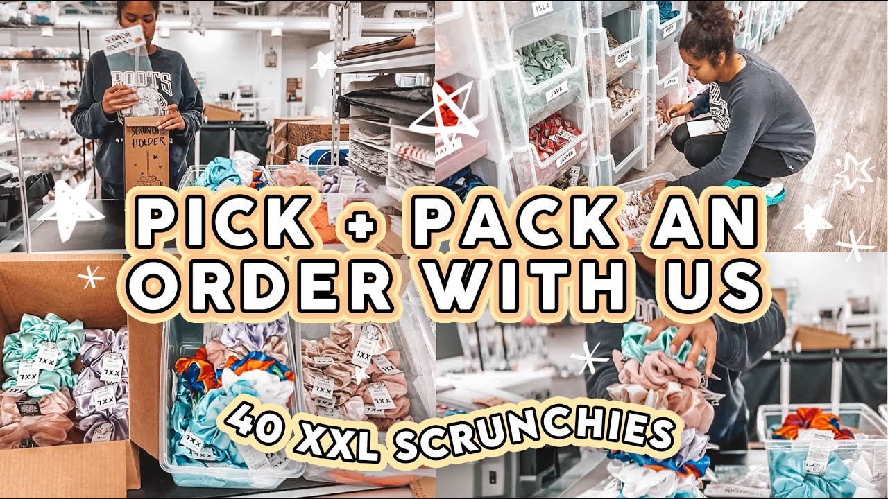 STUDIO VLOG #78 | Picking & Packing 40 Scrunchies | Start to Finish 🎉 ...