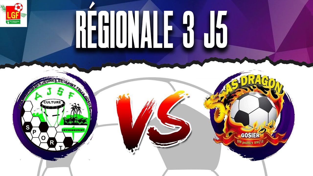 ⚽[R3] 5 JOURNEE : AJSF VS AS DRAGON - YouTube