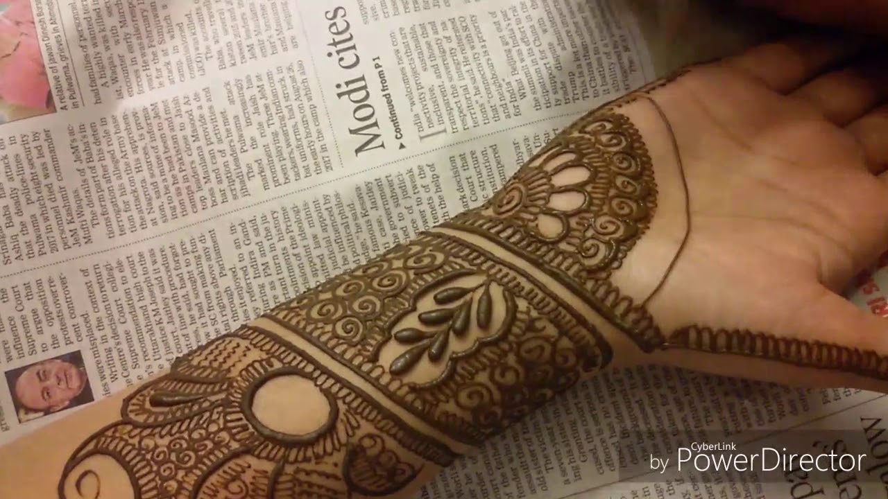 Full Hand Mendhi Design - YouTube