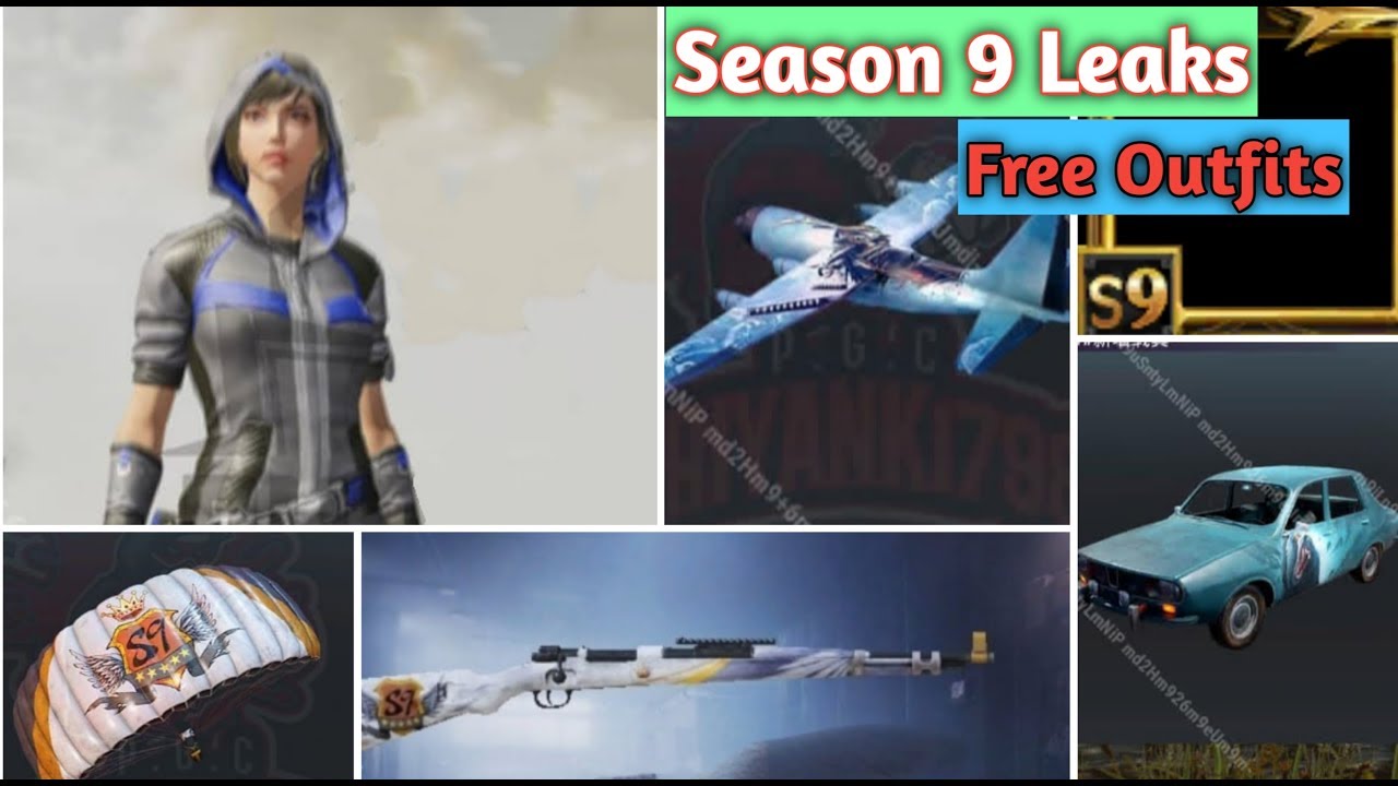 SEASON 9 ROYAL PASS LEAKS:NEW OUTFITS,EMOTES, SKINS.. - YouTube
