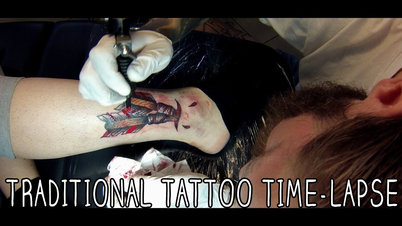 TRADITIONAL TATTOO TIME-LAPSE - YouTube