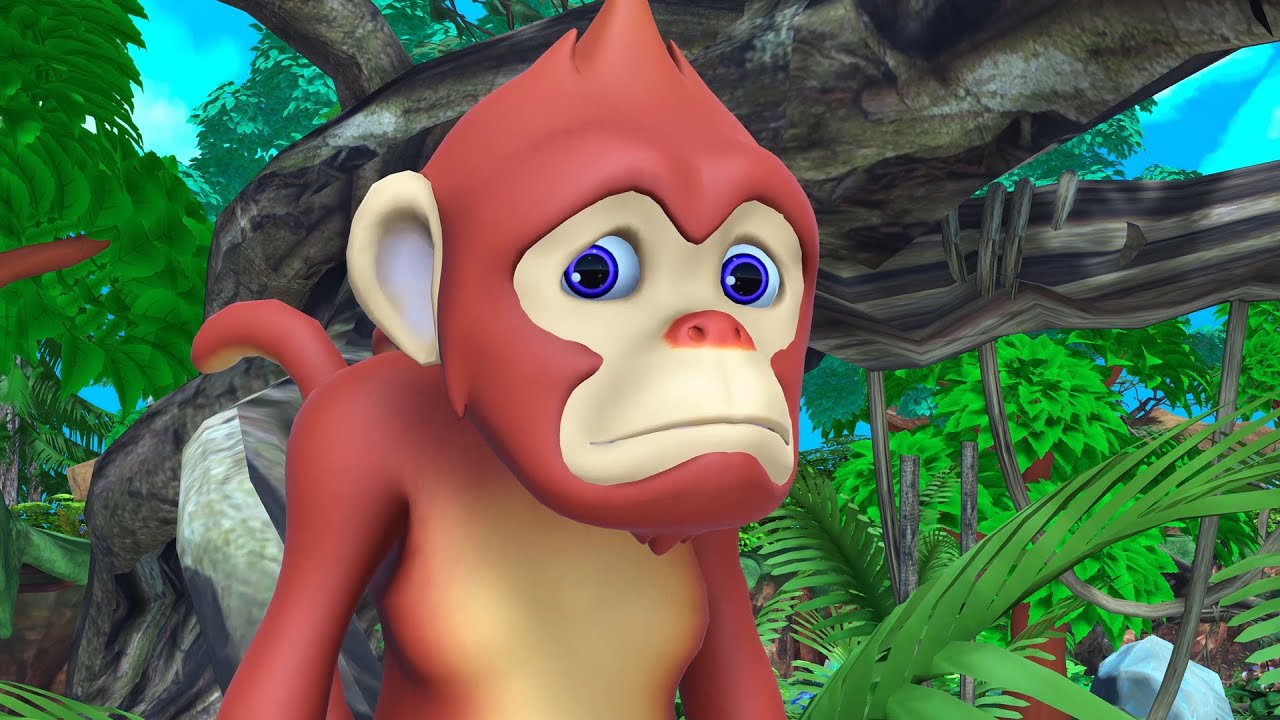 Crazy monkey without tail Hindi stories | Hindi Cartoon stories | mokey ...