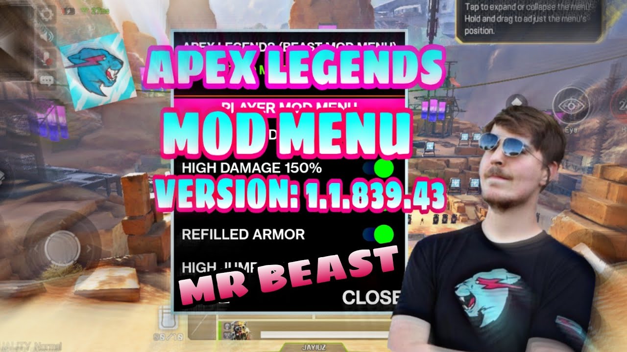 APEX LEGENDS||V1.1.839.43|| MR BEAST MOD MENU BY JAYIUZ 🔥 - YouTube