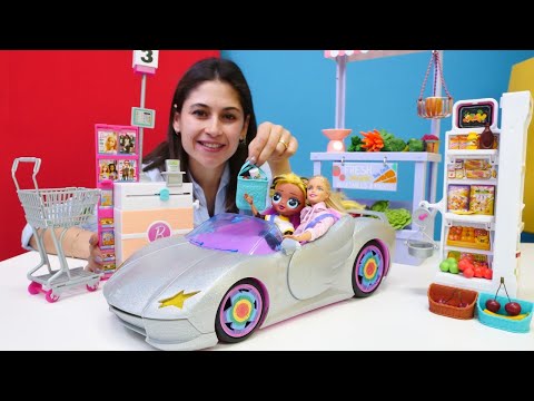 Ayşe ile LOL bebek oyunları! Barbie LOL bebeği markete götürüyor! Kız videoları