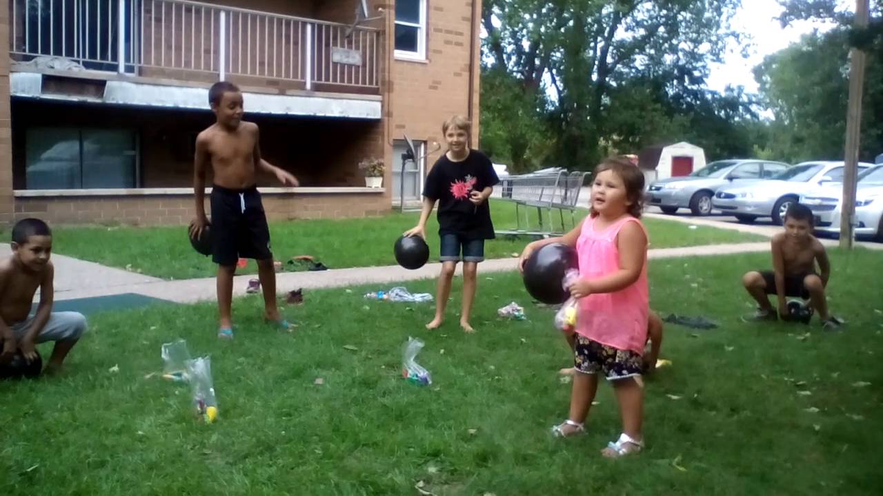 Try to pop the balloon on your butt - YouTube