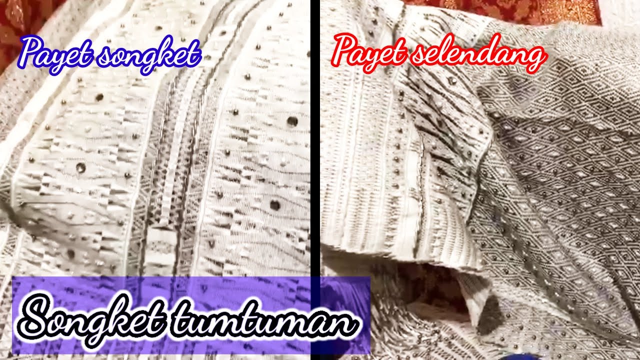 Payet selendang songket #carapayet #selendang - YouTube