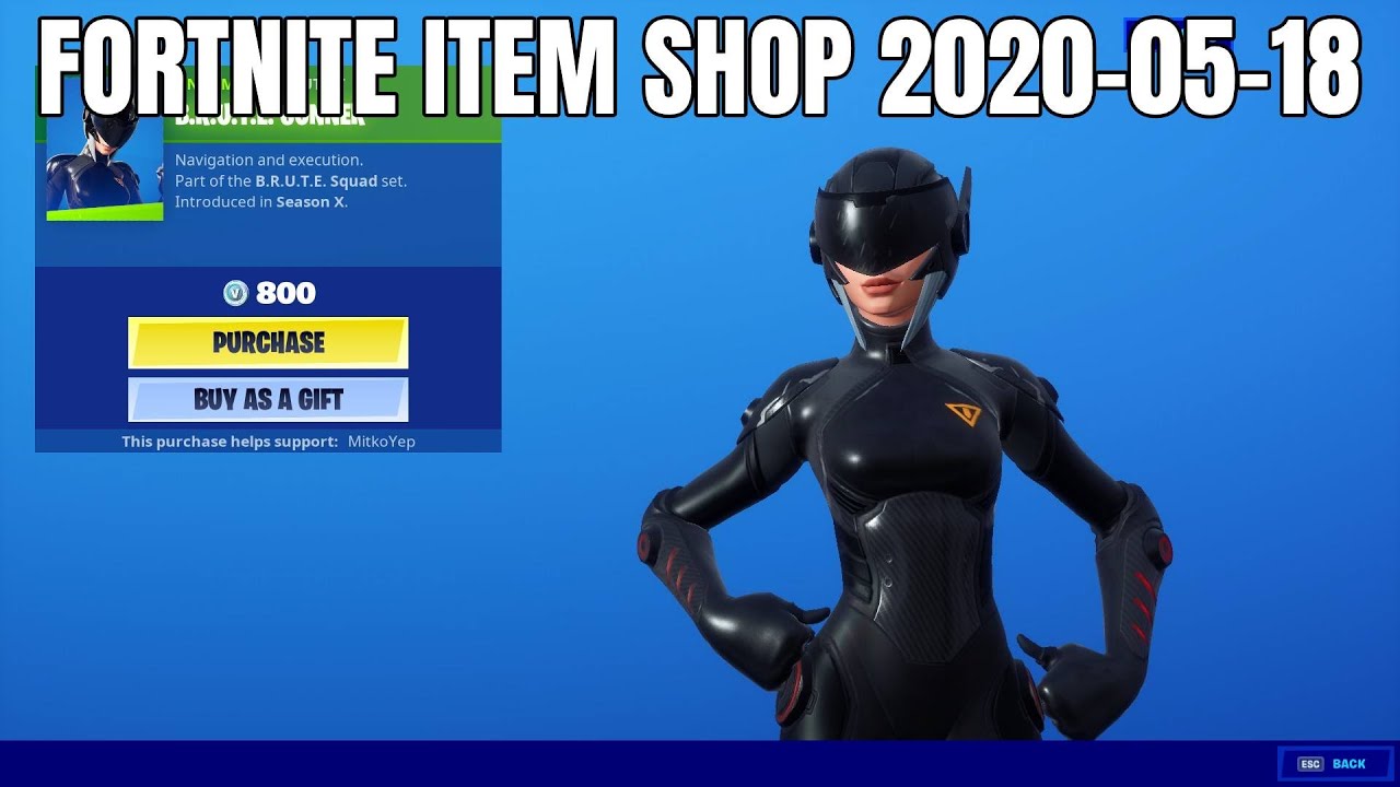 B.R.U.T.E Gunner skin is back - Fortnite Item Shop (2020-05-18) - YouTube