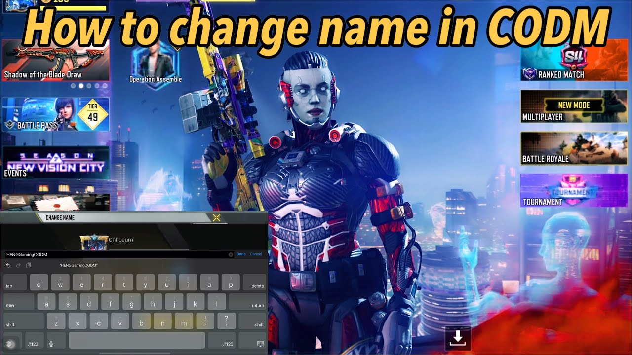 How to change name in CODM ~ วิธีเปลี่ยนชื่อใน CODM - YouTube