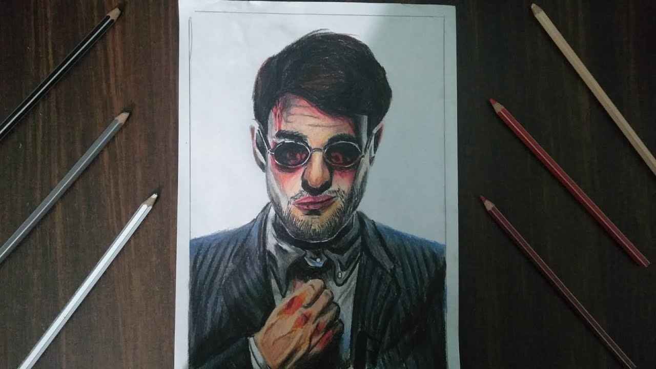 DRAWING OF DAREDEVIL #MCU# - YouTube