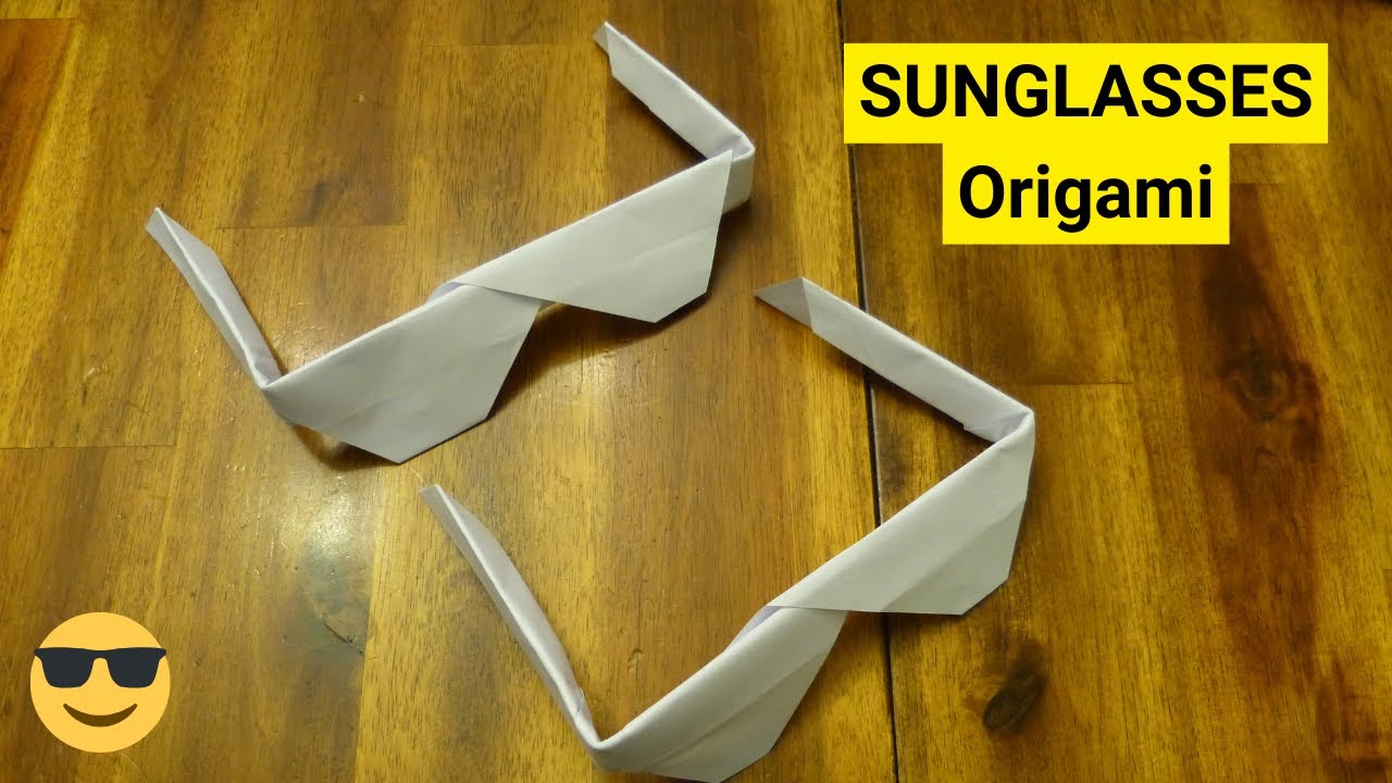 How to Make Origami Paper Sunglasses | Step by Step - YouTube