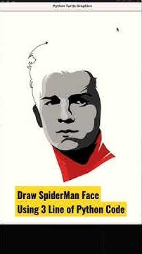 Drawing Tom Holland Face using python (Spiderman) #shorts #tomholland #Spiderman - YouTube