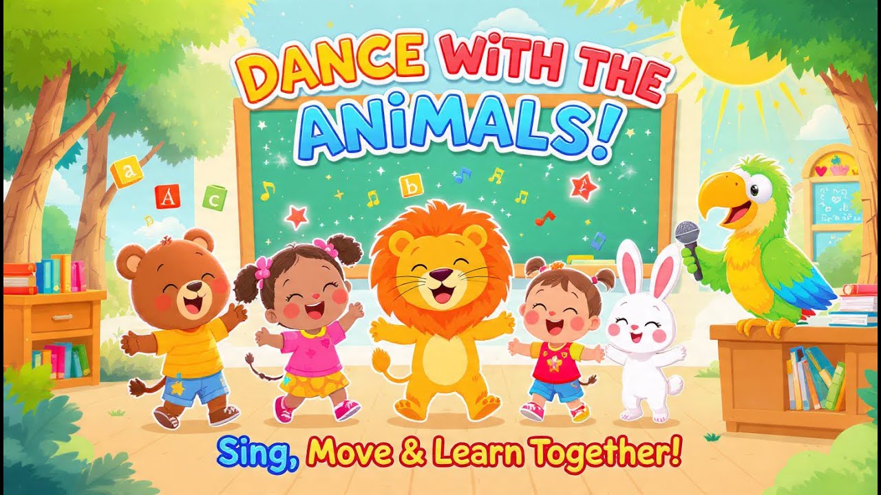 Dance with the Animals! 🐻 Fun Learning Song for Kids | Clap, Jump ...